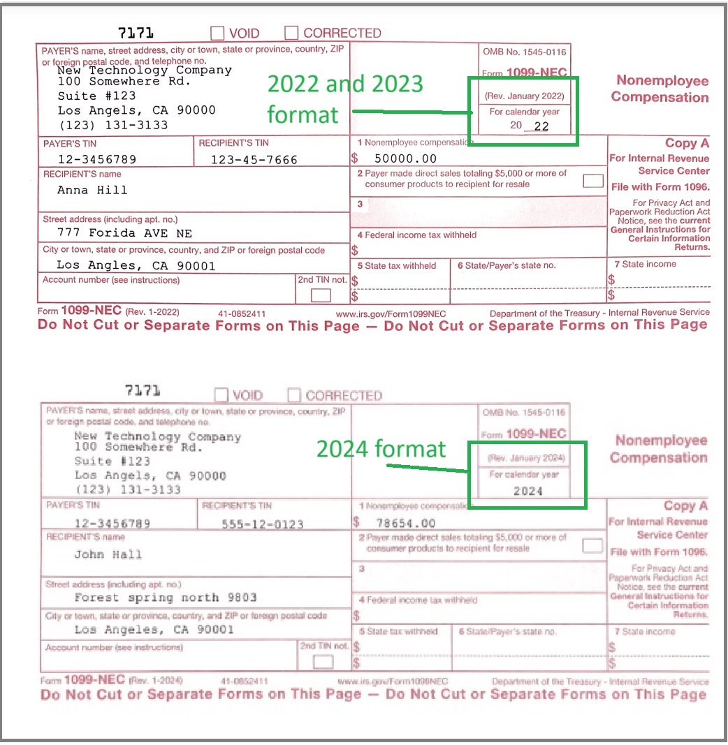How to Fill Out and Print 1099-NEC Forms