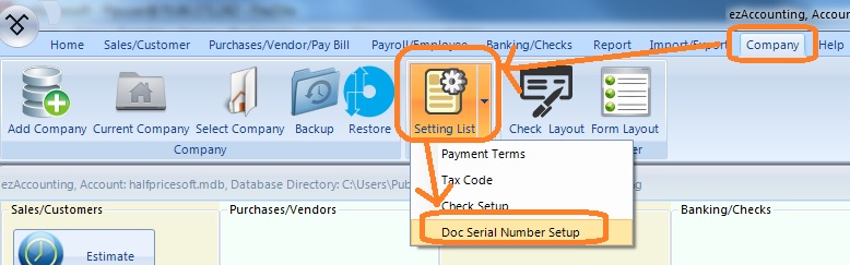 EzAccounting Software Guide How To Reset Invoice Serial Number
