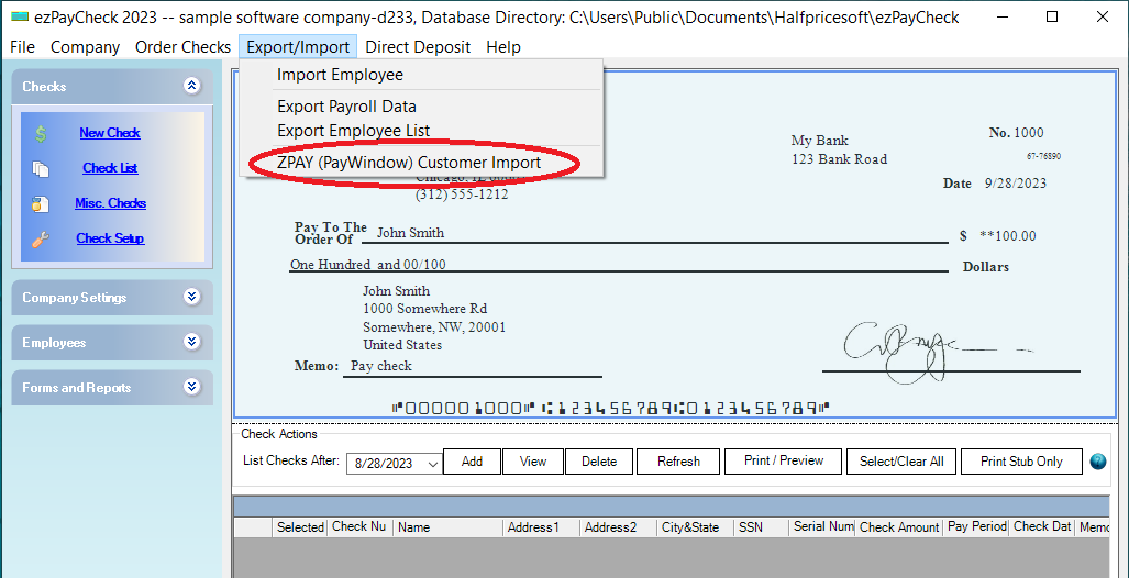 ezPaycheck Payroll Software import zpay customer (PayWindow) ezPaycheck Payroll Software import zpay customer (PayWindow)
