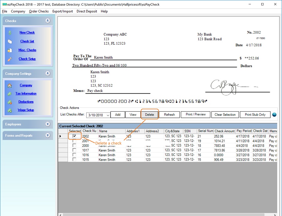 How to Edit/Delete a Paycheck within ezPaycheck Payroll Software How to Edit/Delete a Paycheck within ezPaycheck Payroll Software